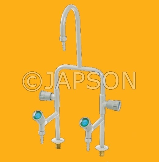 Water Tap, 3 Way with Hot & Cold Mixture Taps, Euro, for Pharma & Lab ...